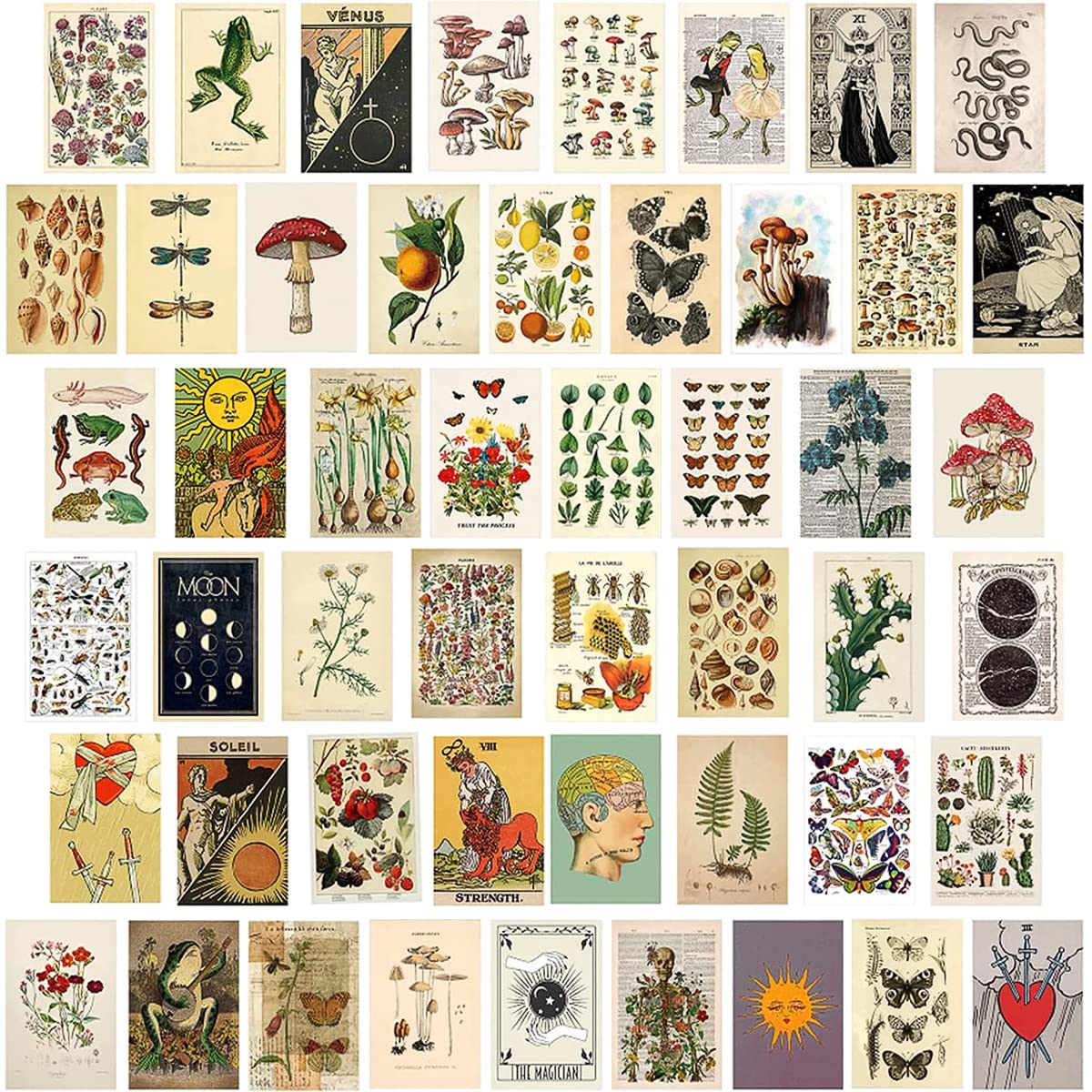 Buy Vintage Wall Collage Kit, 50 PCS Collage Kit Aesthetic Picture Room ...