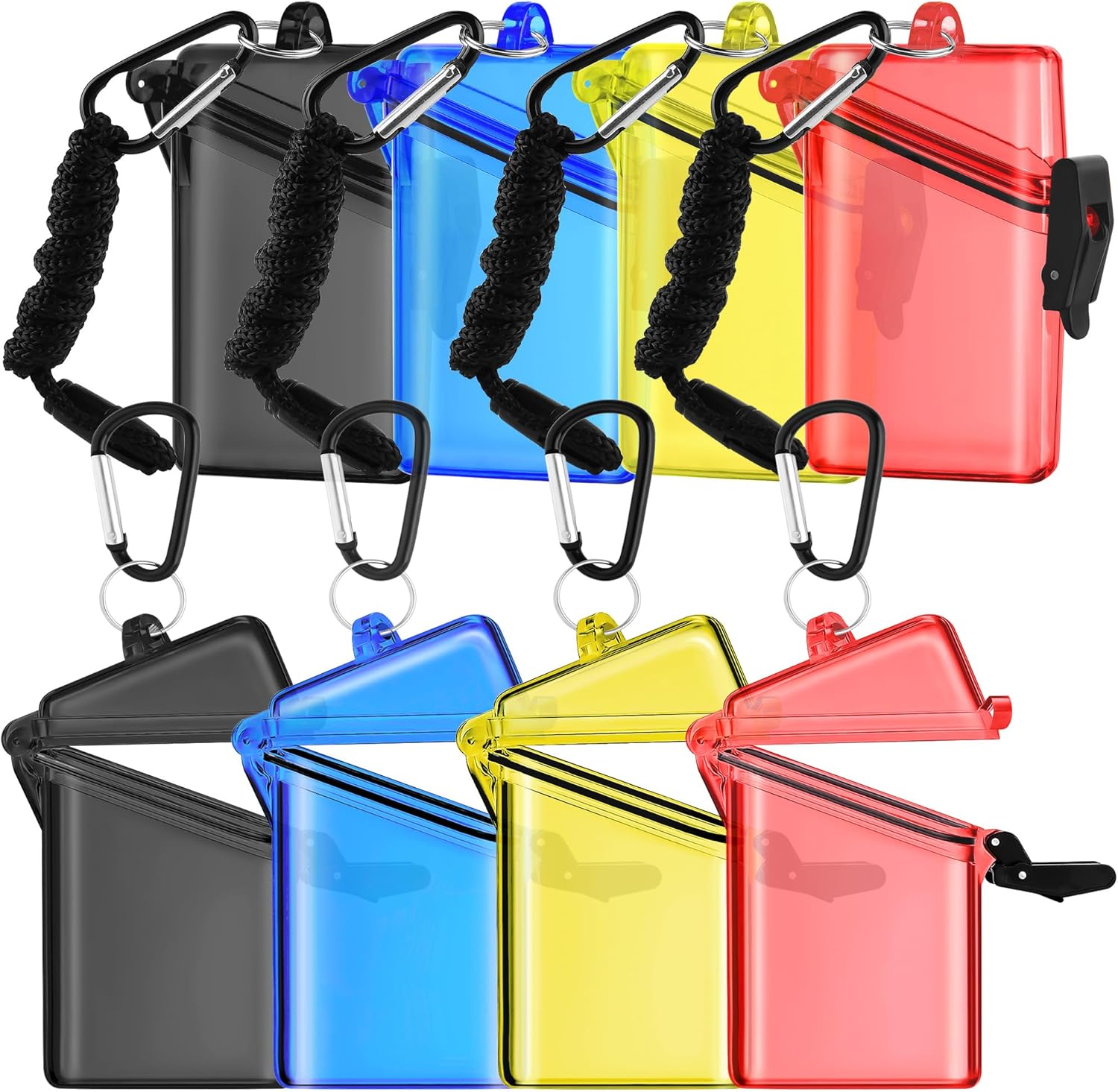 Amazon.com : 8 Pack Waterproof ID Card Badge Holder Case Multicolour ID ...