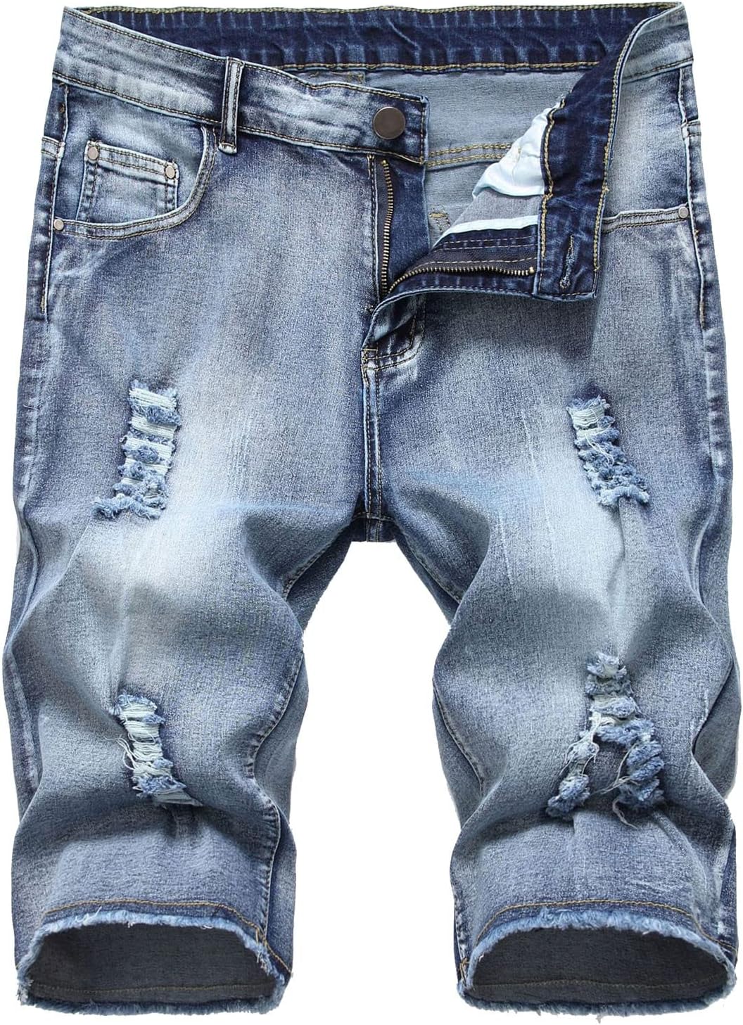 Jersey Shorts Men Mens Denim Shorts Stretch Slim Fit Linen Jean Shorts ...