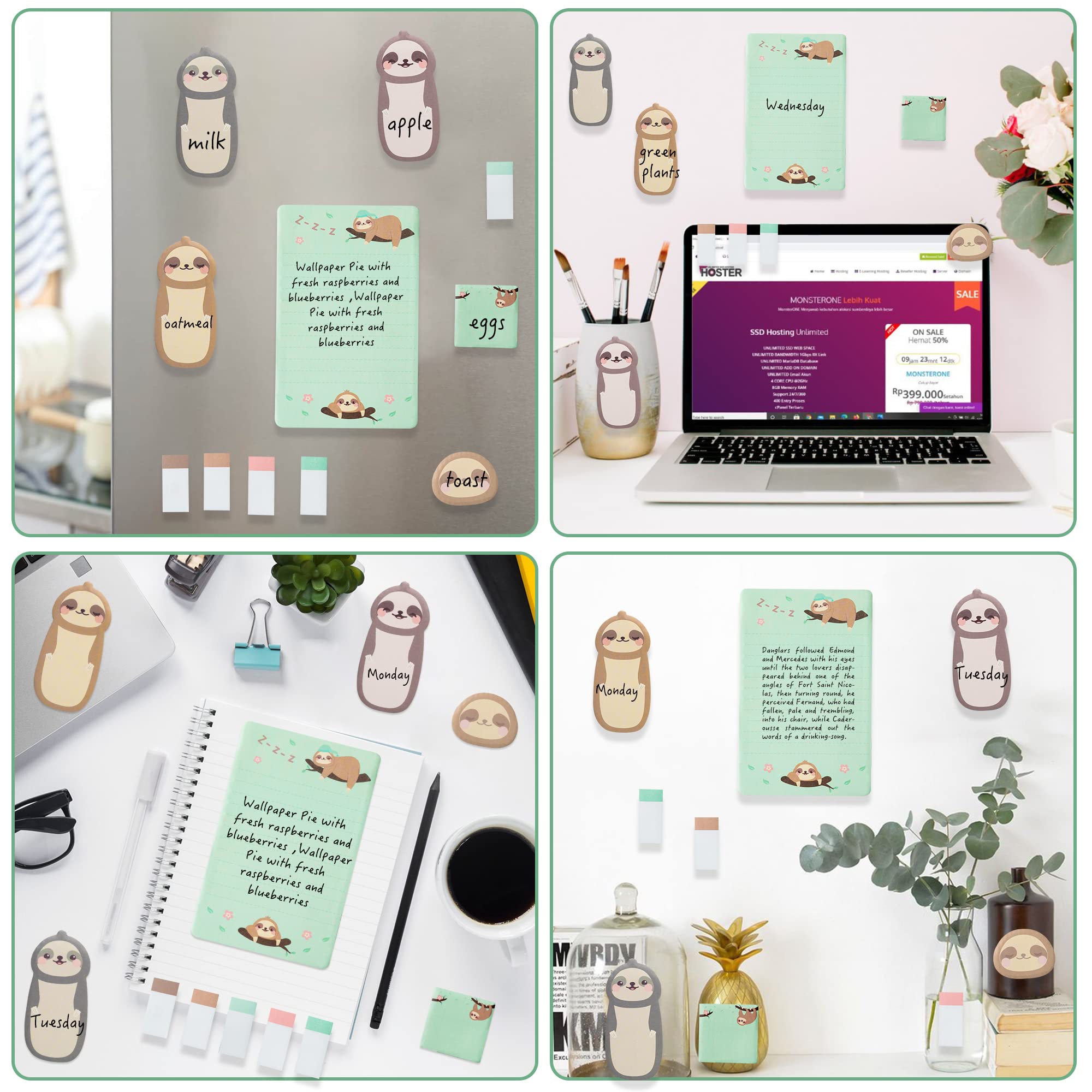 Snapklik.com : I Just Really Like Sloths Sticky Notes Set, 550 Sheets ...