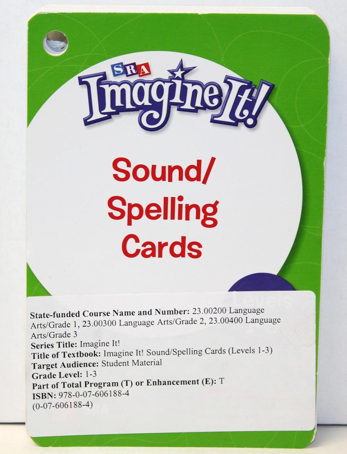 Imagine It!, Sound/Spelling Cards, Levels 1-3: SRA: 9780076061884 ...