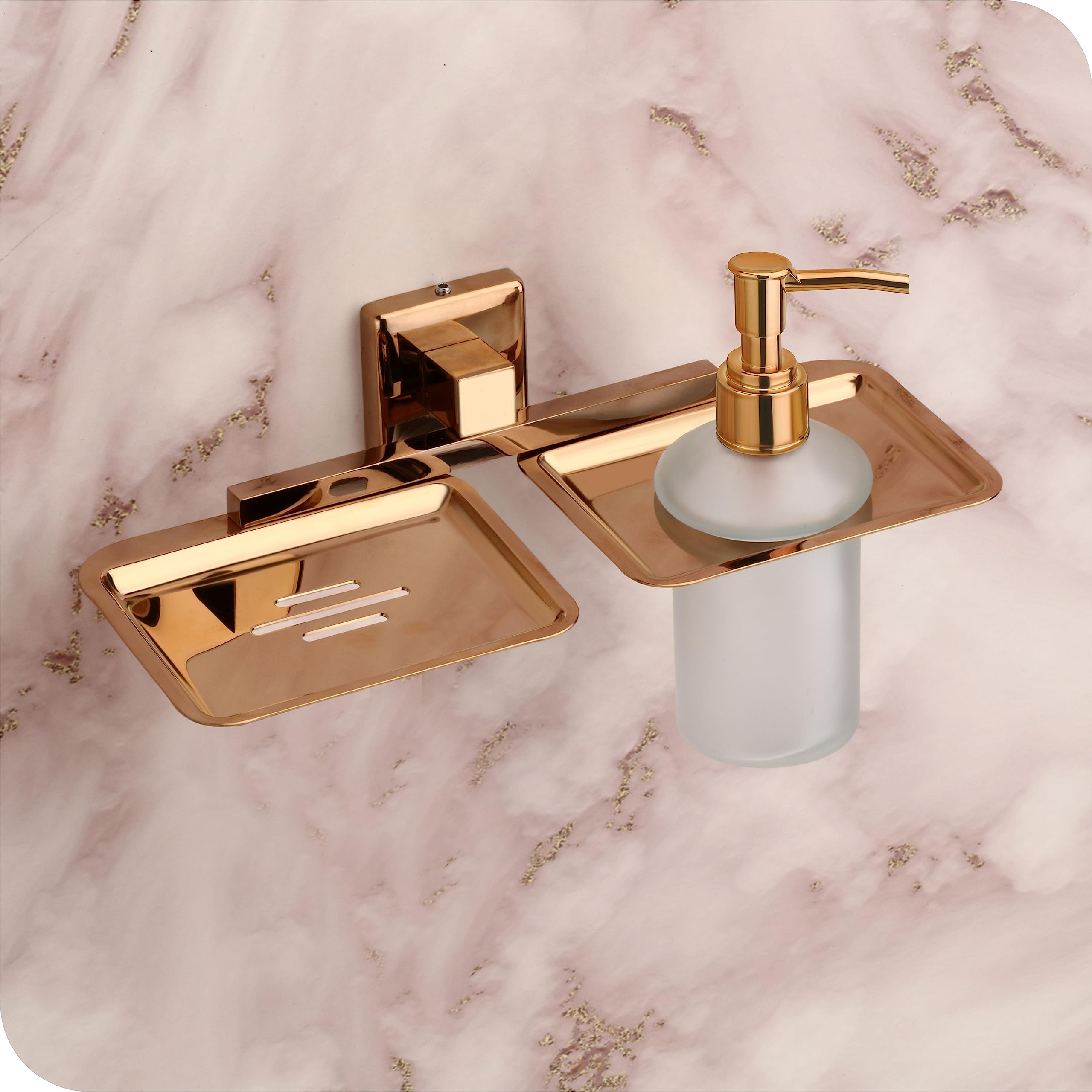 KANJAL Liquid soap Dispenser with soap case Holder for washbasin Liquid ...