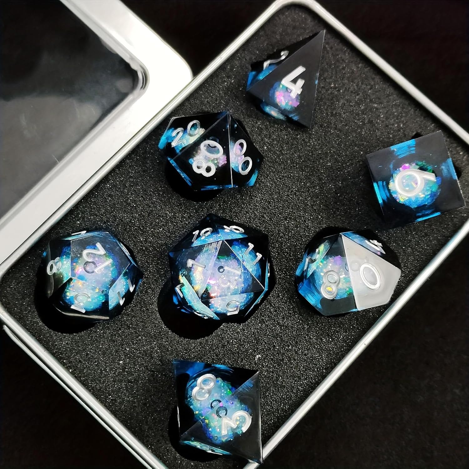 GIUADKXD DND – Juego de dados de núcleo líquido, dados de poliedro D&D ...