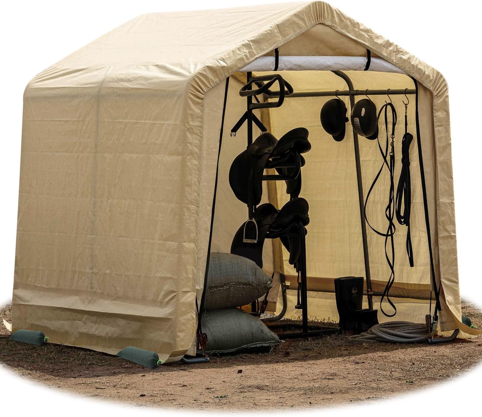 Amazon.com : VEVOR Portable Shed Outdoor Storage Tent 7x12FT, Heavy ...