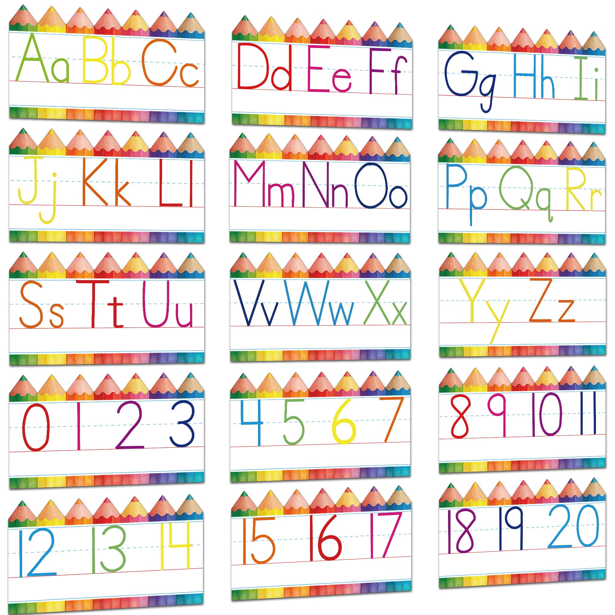 Snapklik.com : Alphabet For Classroom Wall - 15 PCS Crayon ABC ...