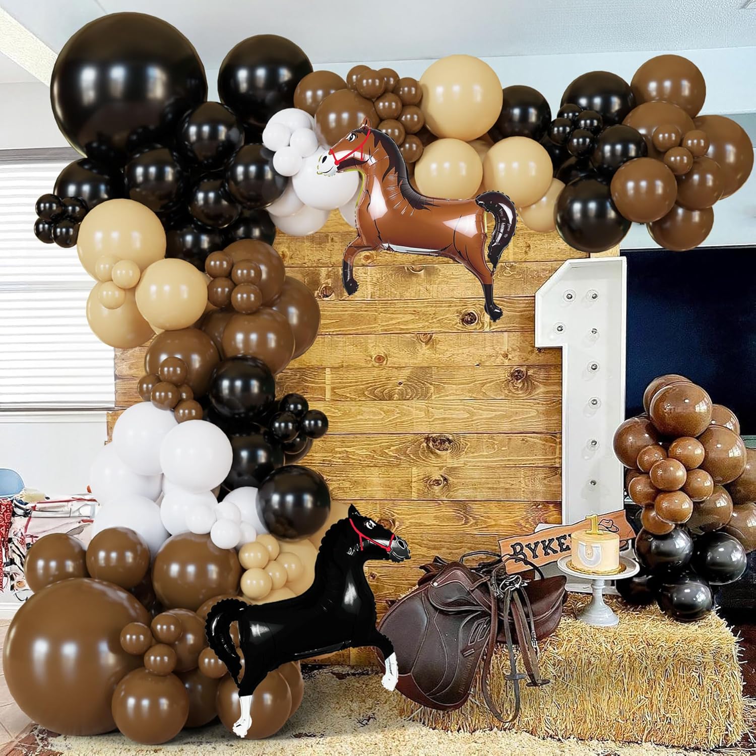 Amazon.com: Western Balloon Arch Kit 137pcs Cowboy And Horse Balloons ...