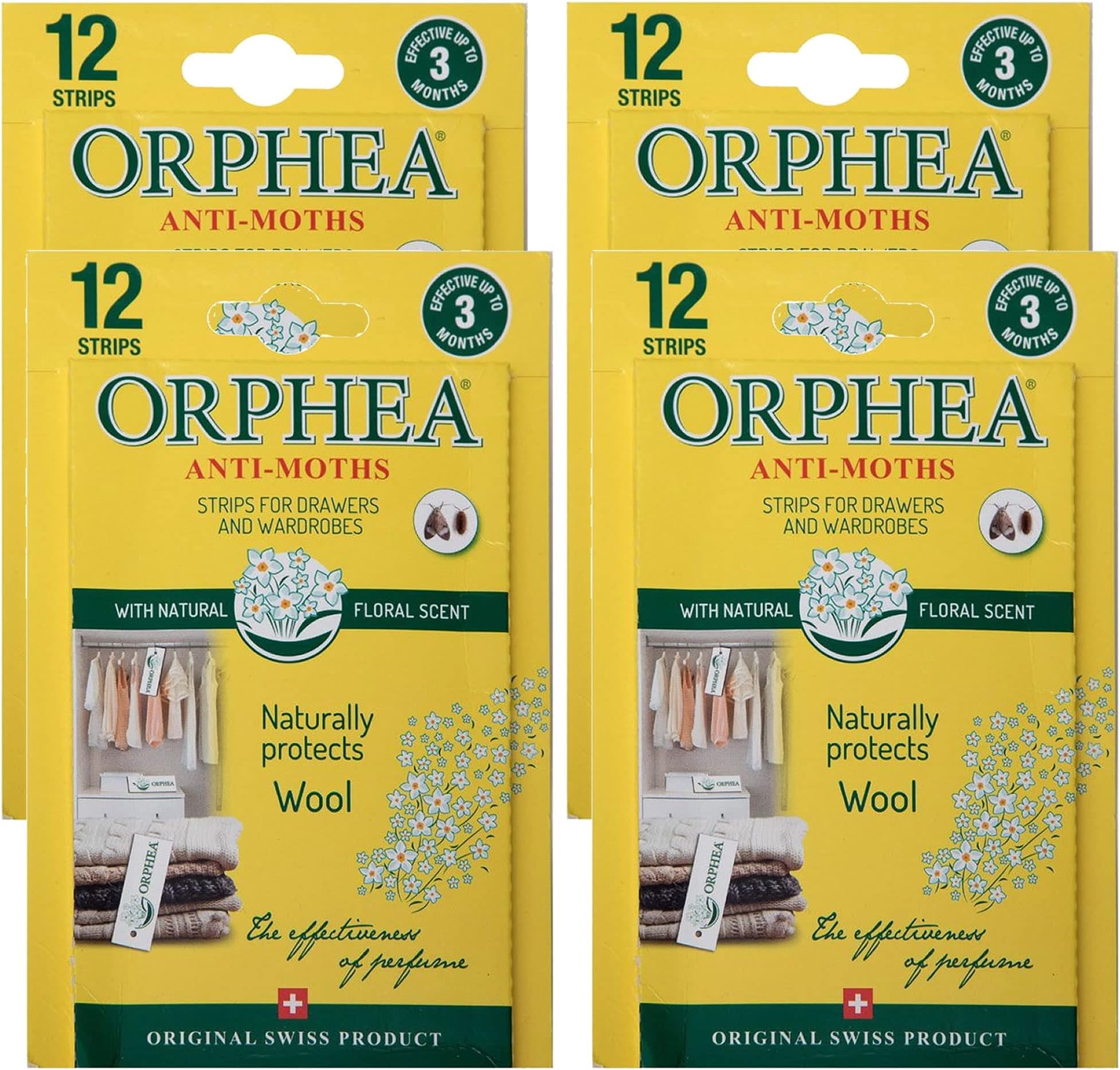Orphea Anti Moth Strips - Floral Scented Moth Repellent for Wardrobes ...