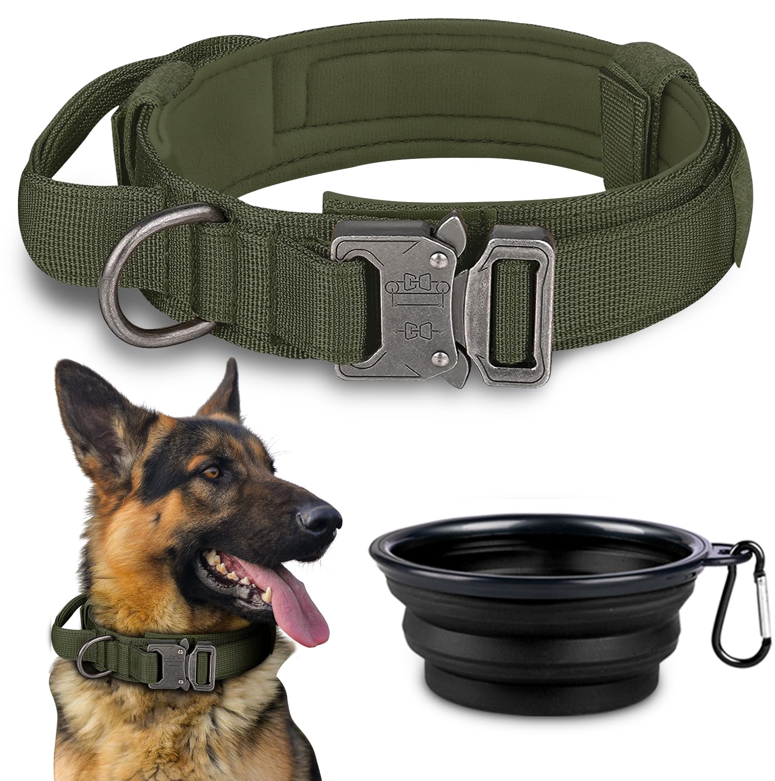 Amazon.com : COOYOO Dog Collar,3 Piece Set Tactical Dog Collar ...