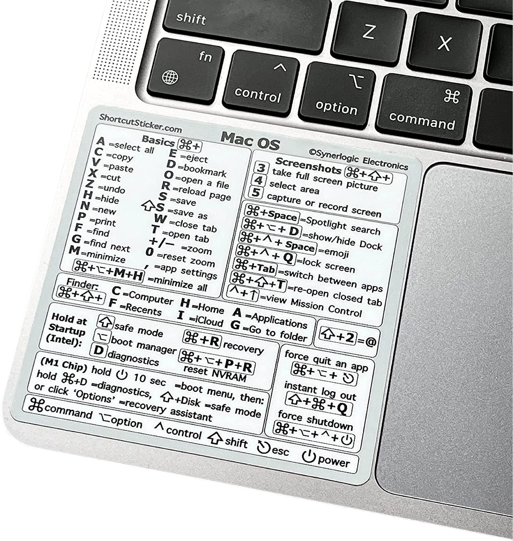 SYNERLOGIC Word/Excel (for Mac) reference guide keyboard shortcut ...