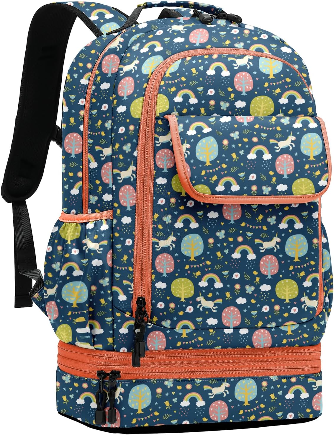 Amazon.com: Leaper Water-resistant Cute Rainbow Laptop Backpack Double ...