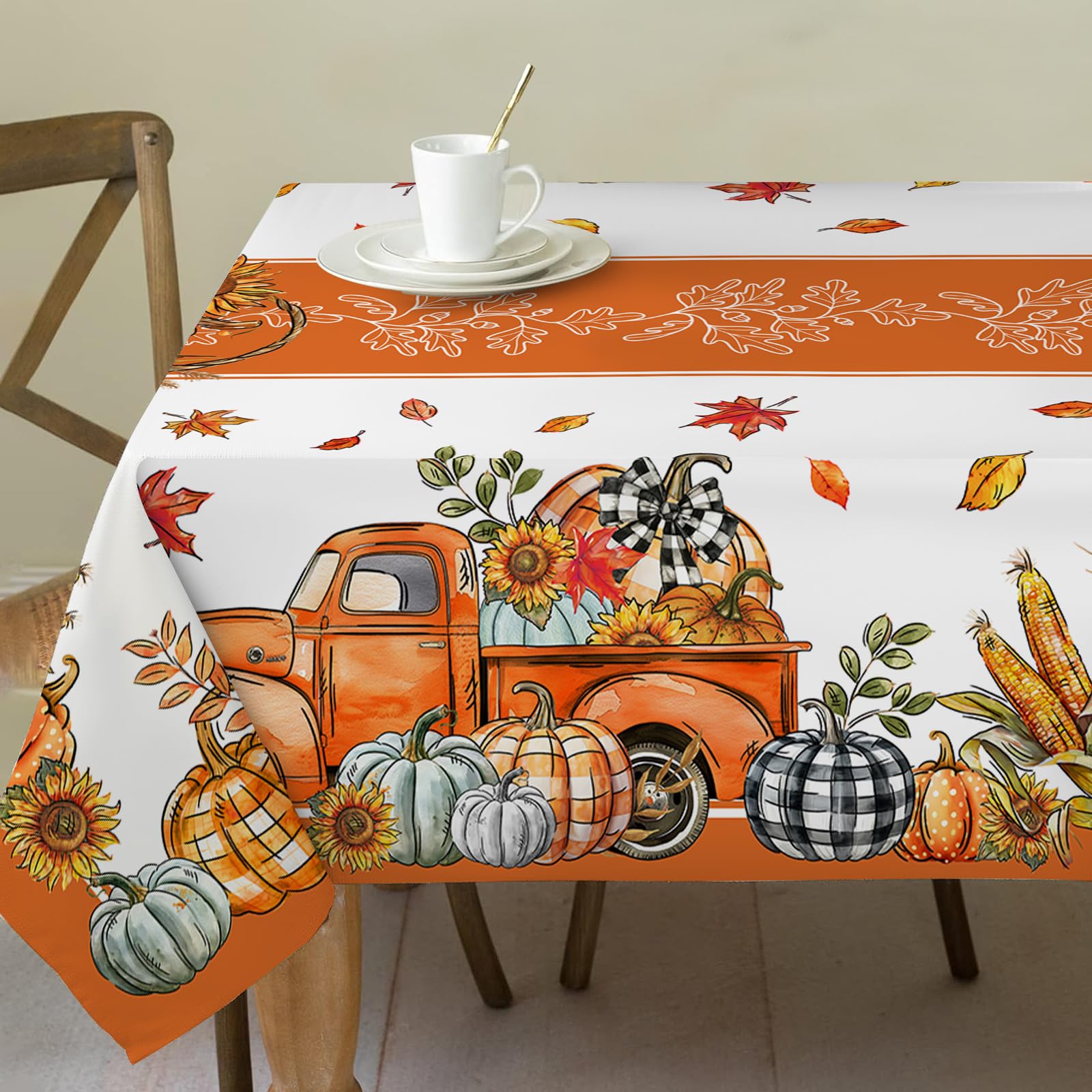 Amazon.com: cusugbaso Fall Tablecloth 60x104 Inches Rectangle - Fall ...