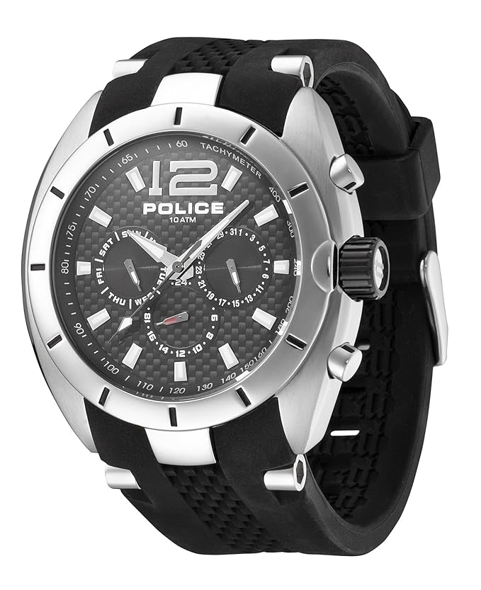 Police Analog Black Dial Men's Watch - P12676JIS-02 : Amazon.in: Fashion