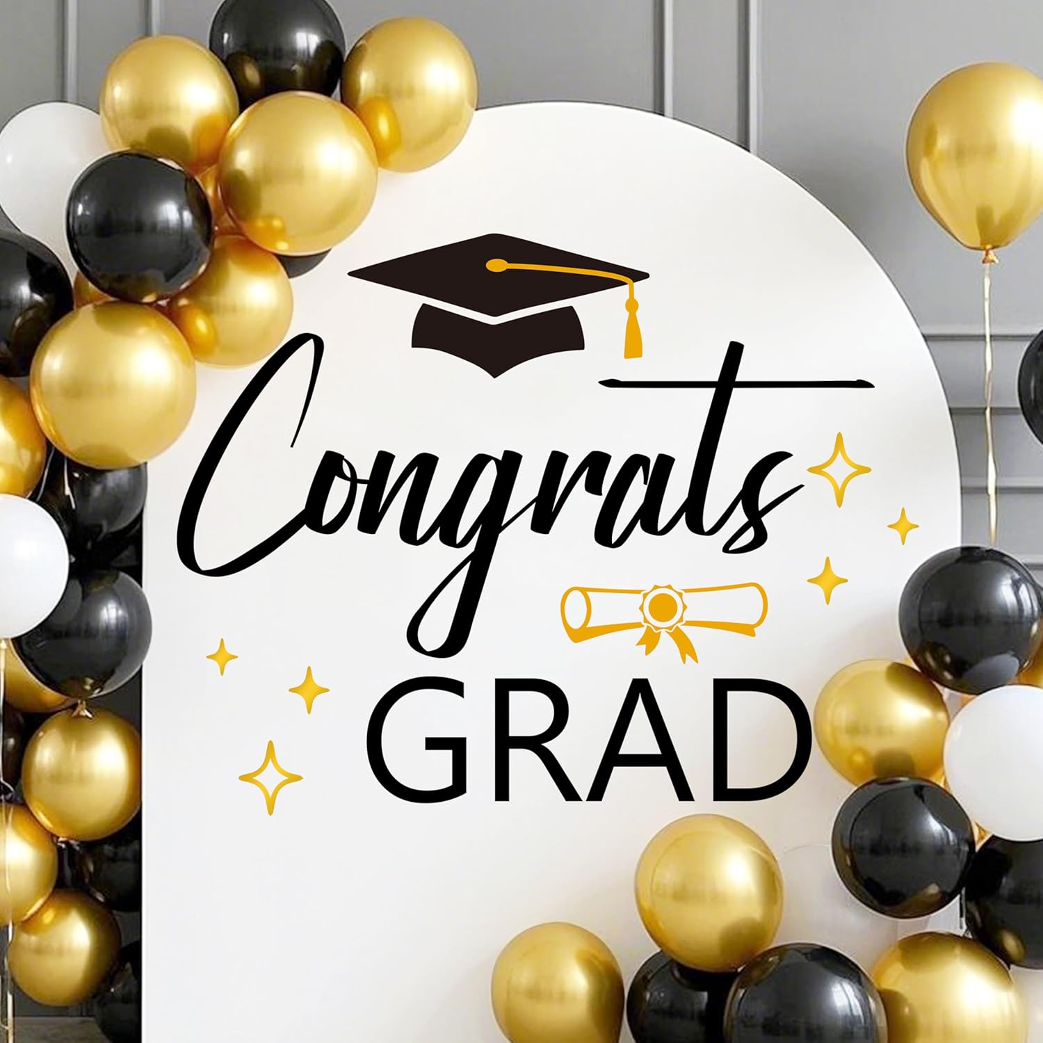 Amazon.com: Congrats Grad Decal Sign, Mastered It Grad Party Supplies ...