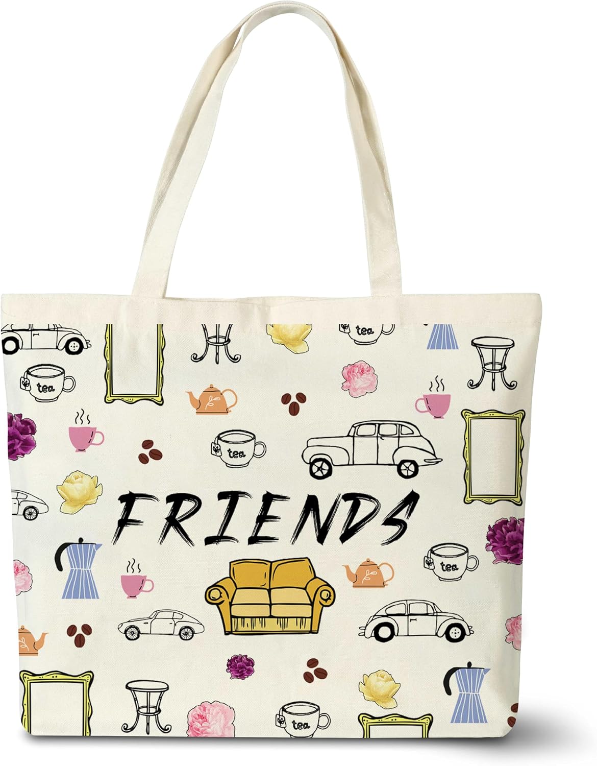 Amazon.com - seclate Friends Canvas Tote Bag, TV Show Gifts Tote Bags ...