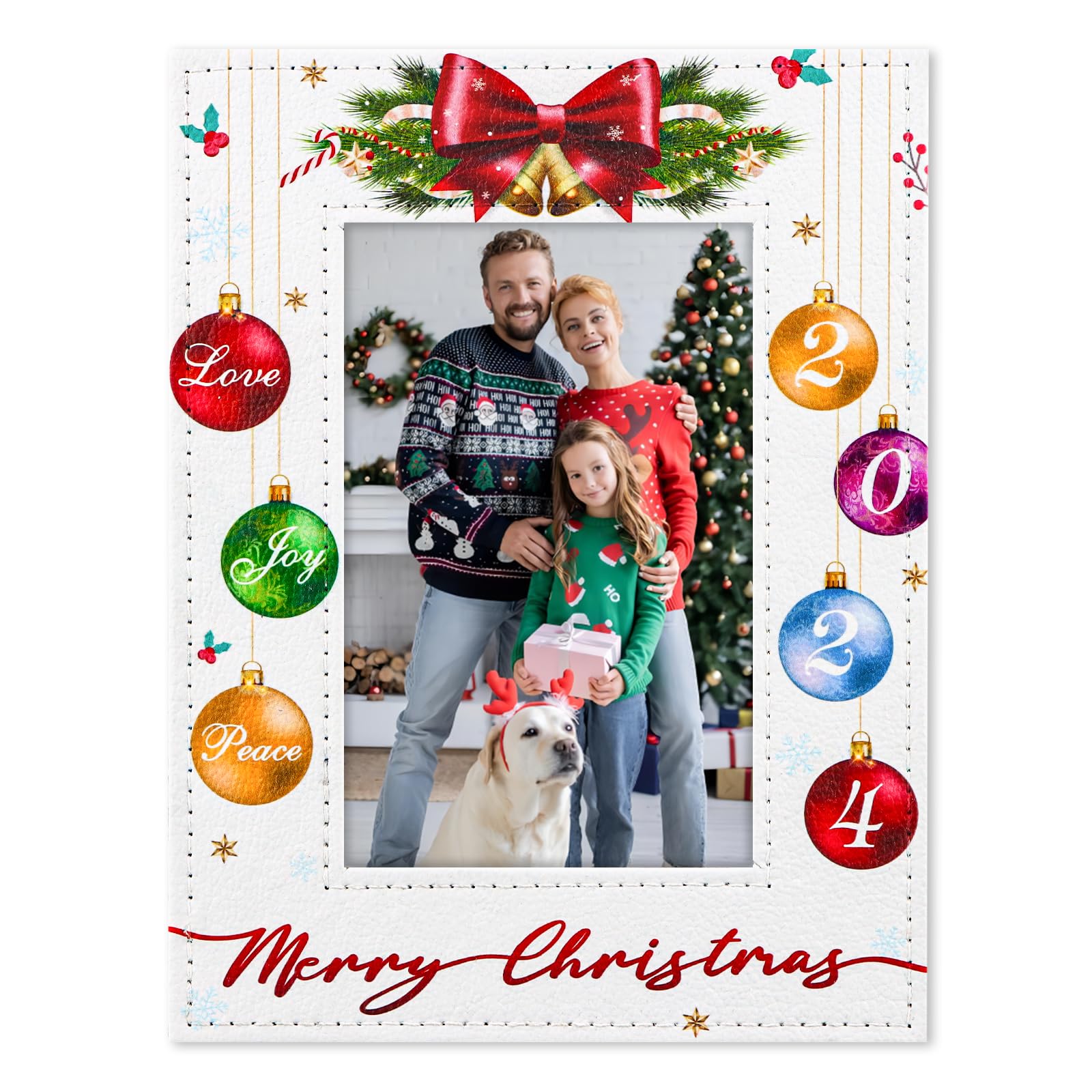 WaaHome Christmas Picture Frame 4x6 Christmas Frames 2024 Family ...