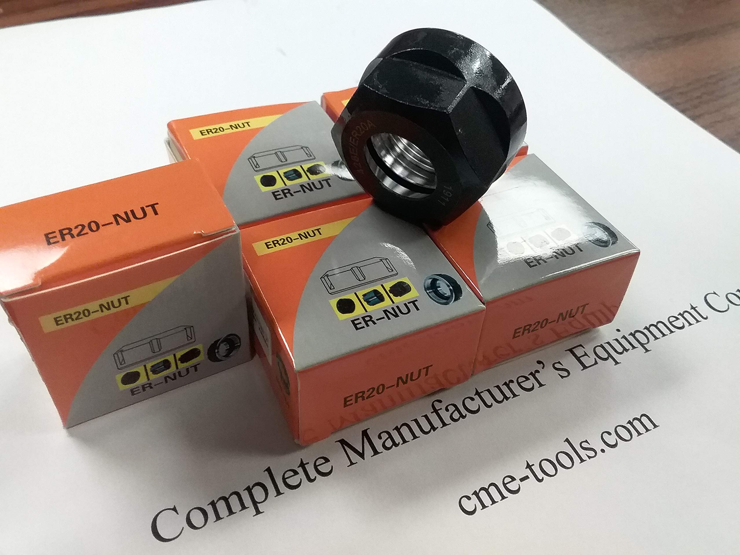 5pcs ER20 Nut for Clamping collets, Balanced to G2.5/25000rpm-NUT-ER20 ...
