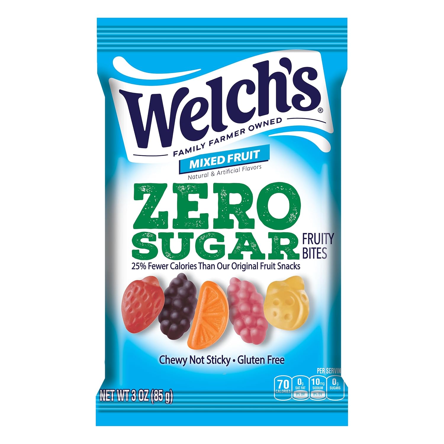 Amazon.com: Welch's Zero Sugar Fruity Bites, Mixed Fruit Snack Pack ...