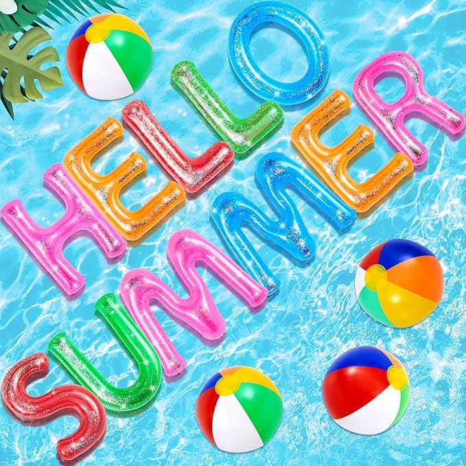 Amazon.com: Ceenna 20" Floating Pool Letters Hello Summer Pool Float ...