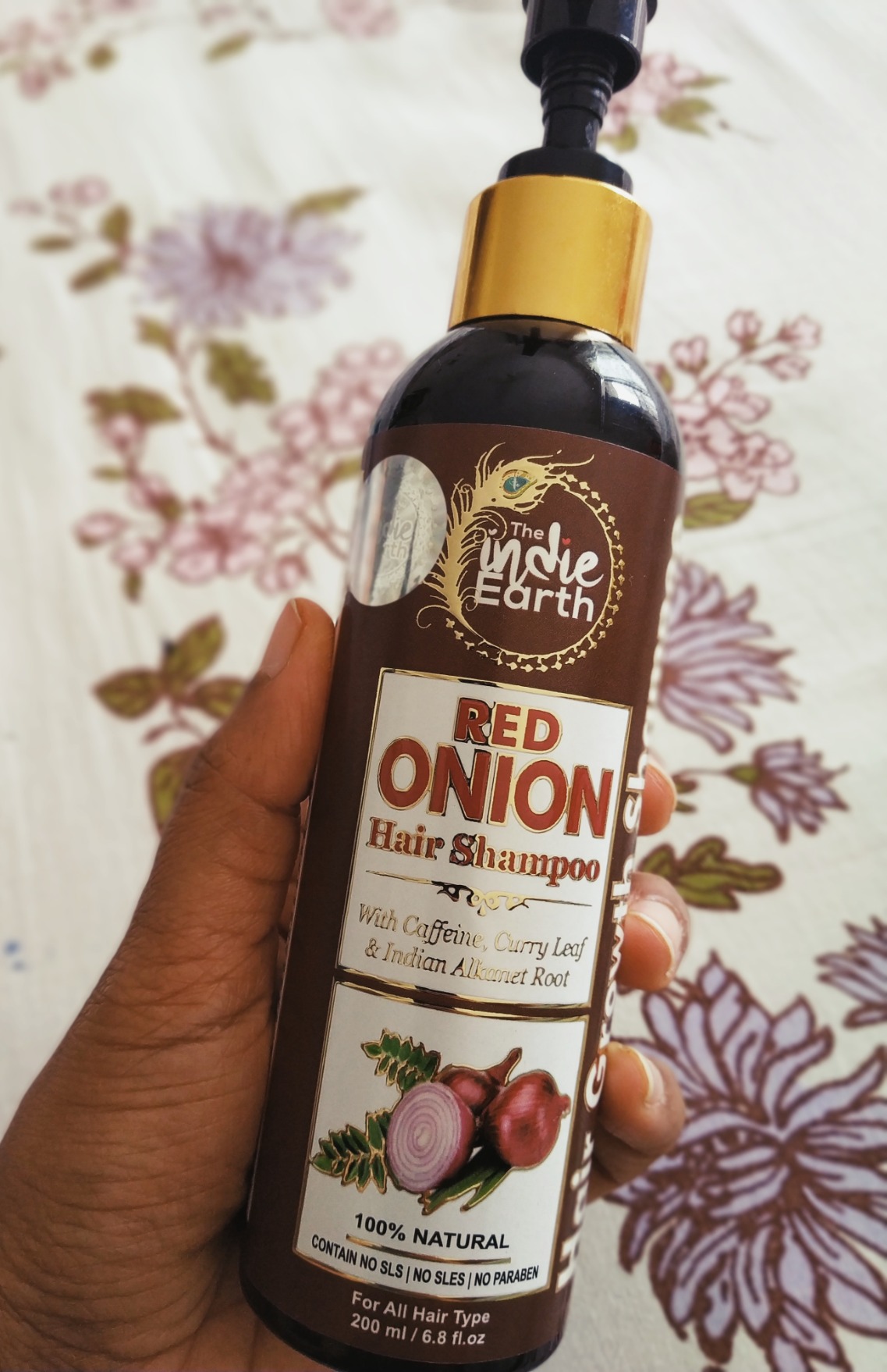 The Indie Earth Red Onion Shampoo with Caffeine Curry Leaf and Indian ...