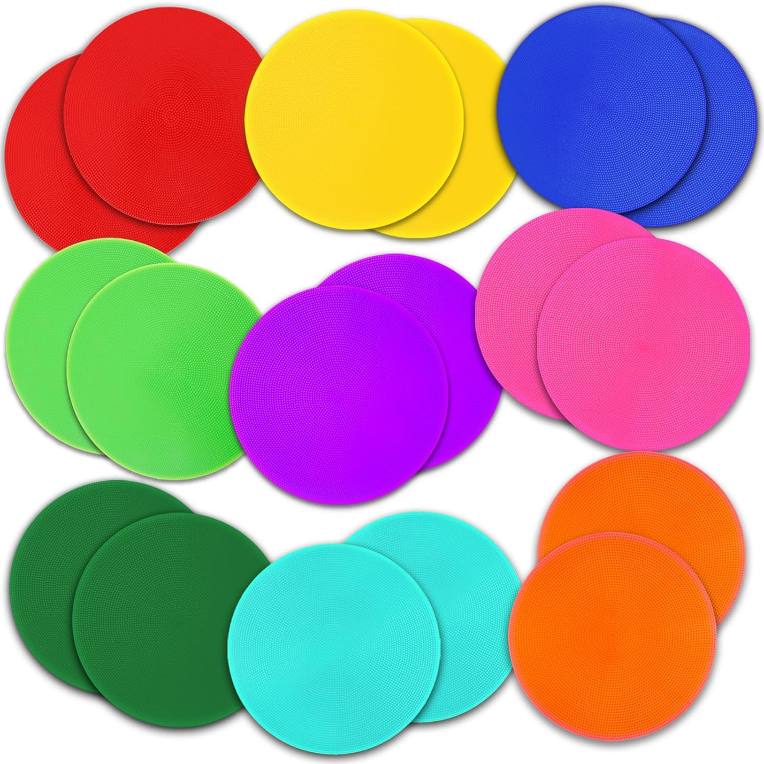 Amazon.com : Poly Spot Markers 10 in 18 Pcs Non-Slip Rubber Agility ...
