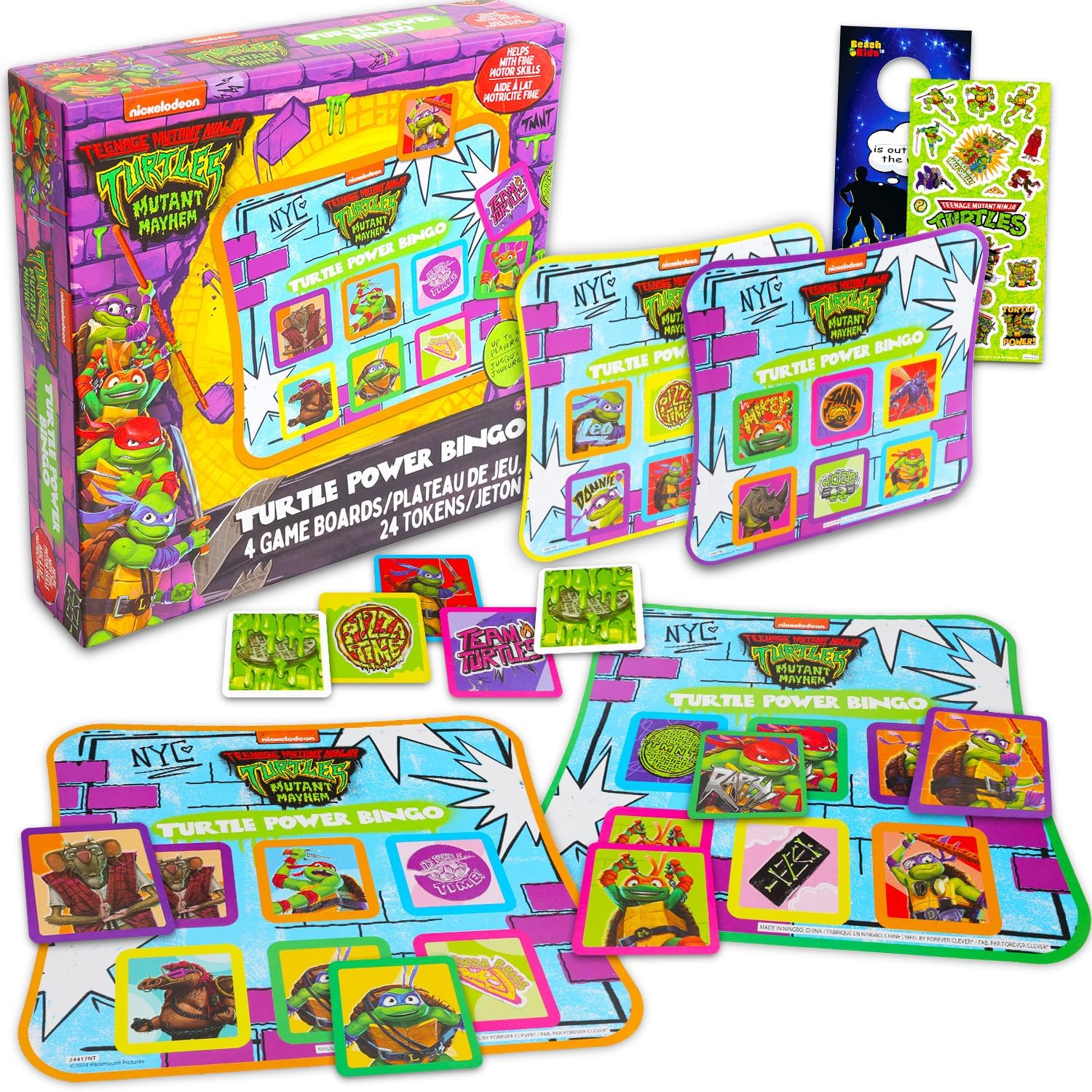 Amazon.com: TMNT Bingo Set - Bundle with 4 Teenage Mutant Ninja Turtles ...