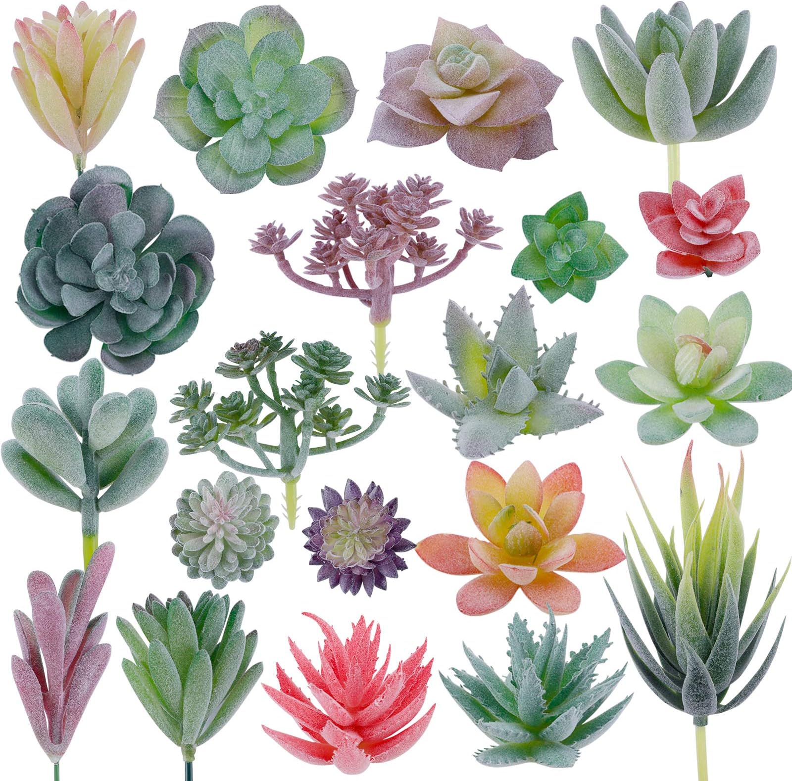 Amazon.com: QUOZUO 22pcs Artificial Succulents Realistic Mini Succulent ...