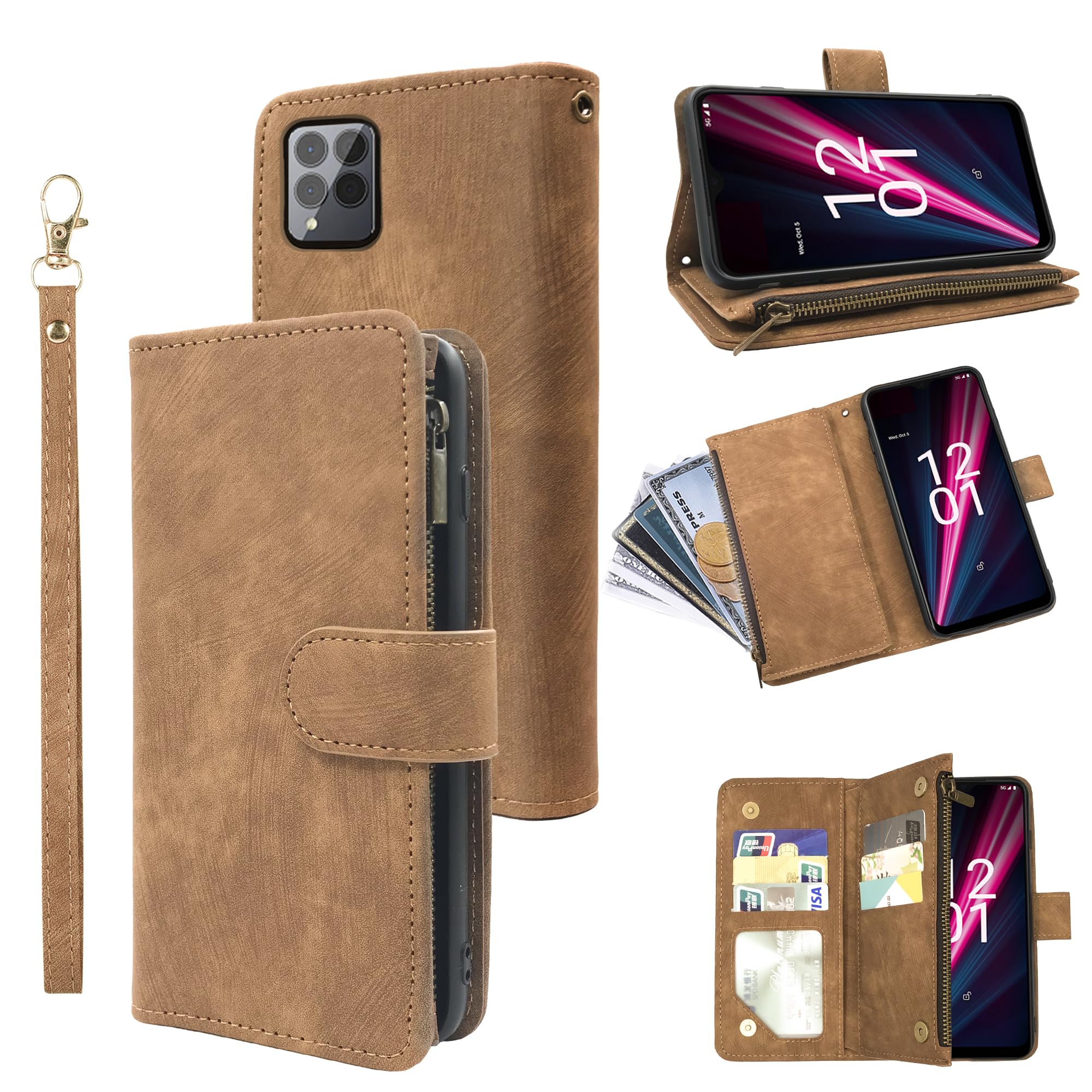 Amazon.com: Compatible with T-Mobile Revvl 6 Pro 5G 2022 Wallet Case ...