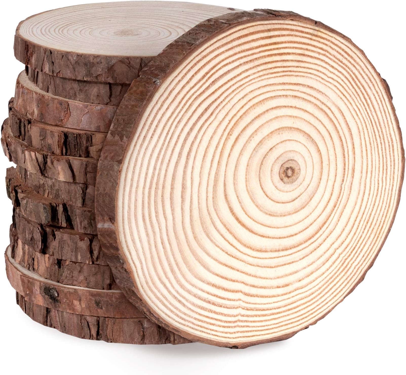 Amazon.com: Natural Pine Wood Slabs Untreated 6-7 inches Diameter x 3/5 ...