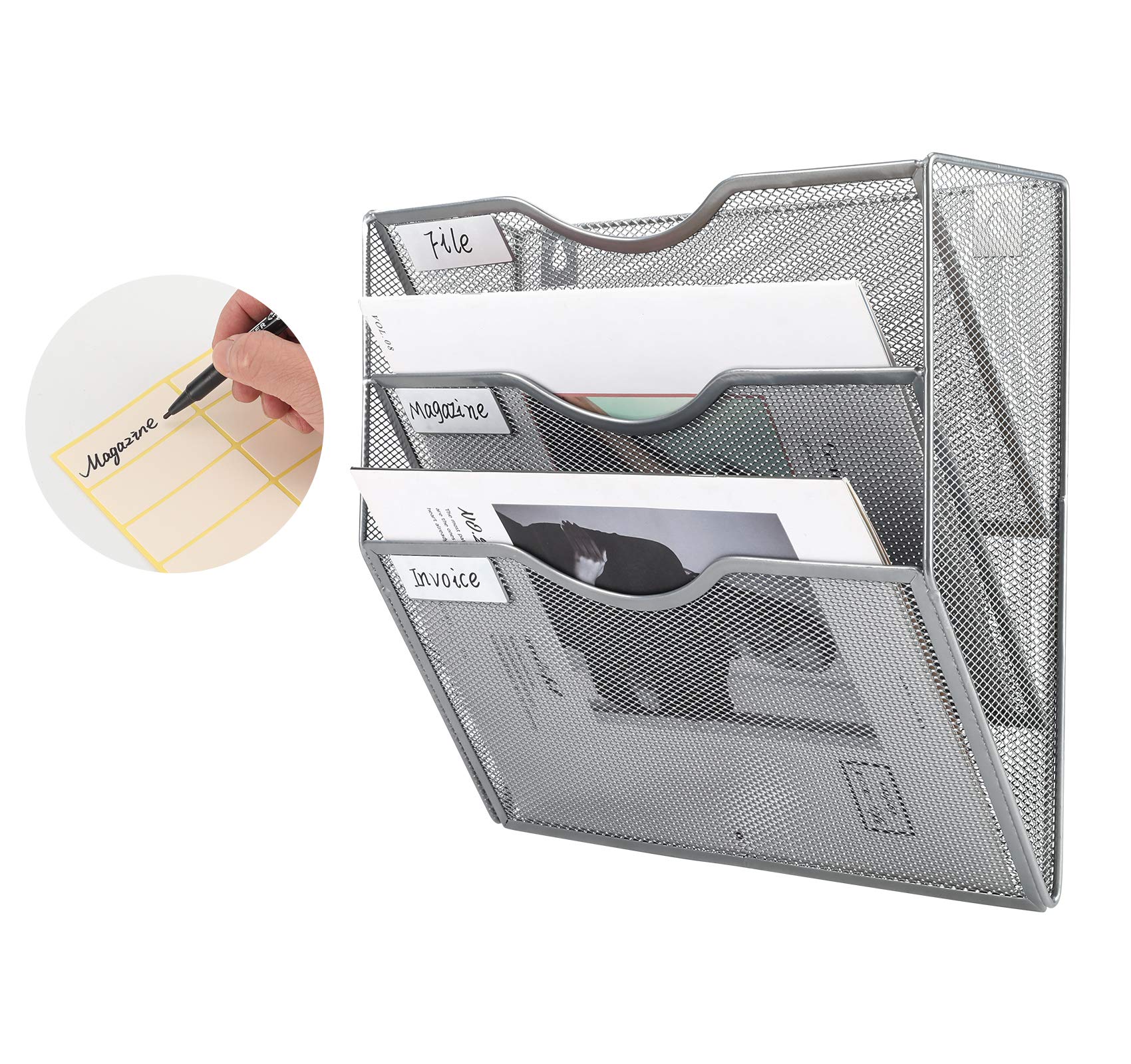 Snapklik.com : EasyPAG Wall File Holder 3 Tier Mesh Office Letter-Sized ...