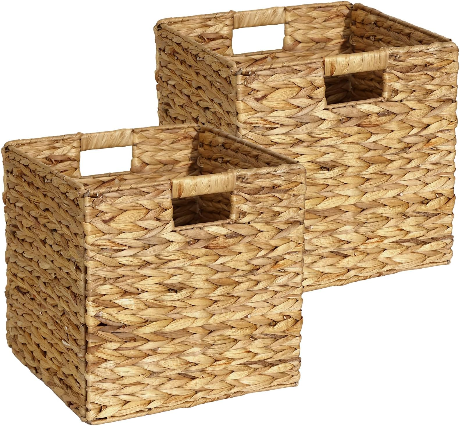 Amazon.com: Vagusicc Wicker Storage Basket, Set of 2 Hand-Woven Wicker ...
