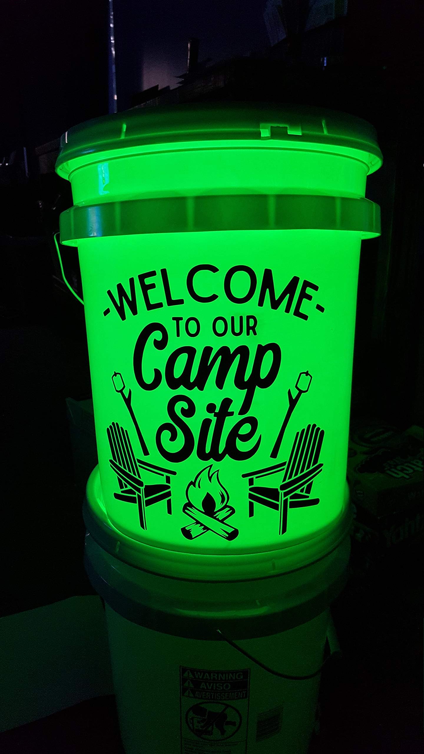 Amazon.com: Welcome to Our Campsite Vinyl Decal Camping Bucket Decal RV ...