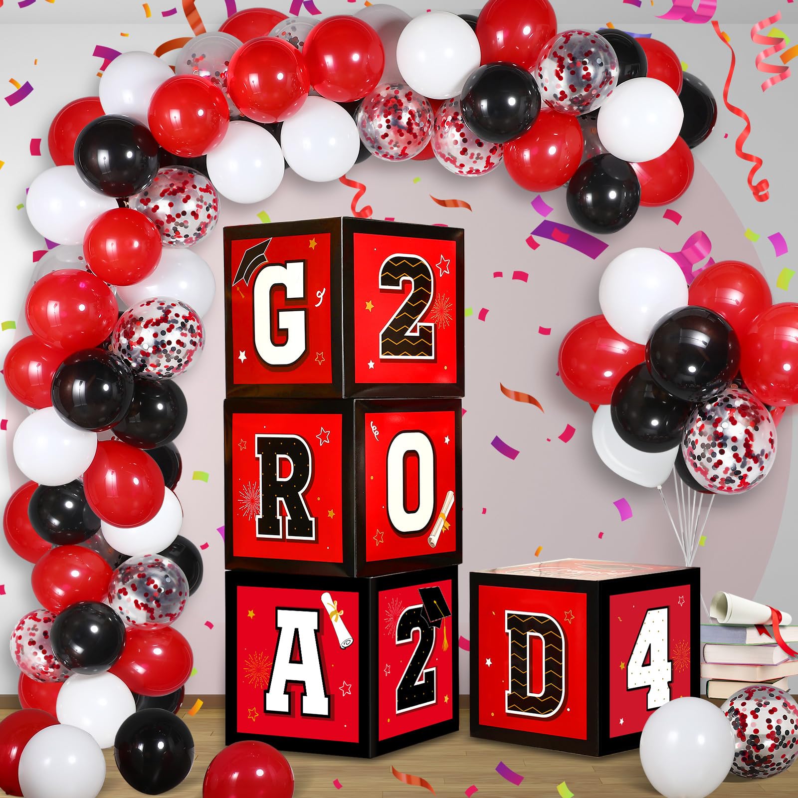 Snapklik.com : Jerify 63 Pieces Graduation Box Decorations 2024 Balloon ...