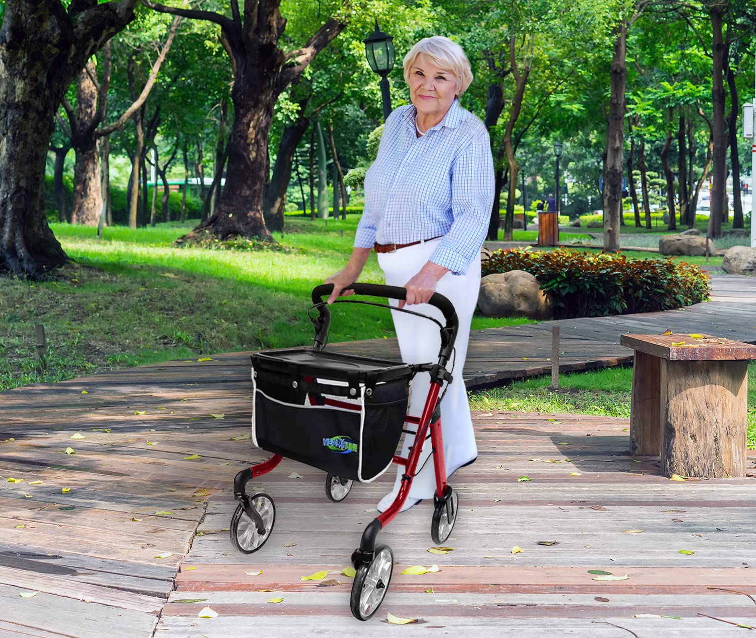 Snapklik.com : HEALTHLINE Rollator Walker For Seniors - Lightweight 4 ...