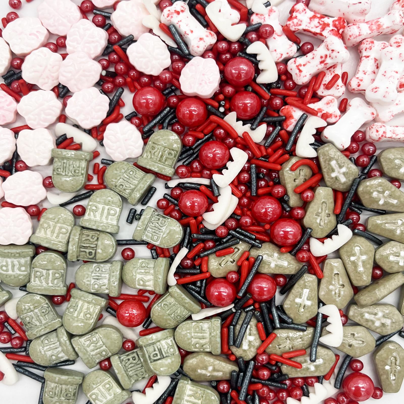 Amazon.com: Halloween Sprinkles Red Black Sprinkles Eye Dog Bones ...