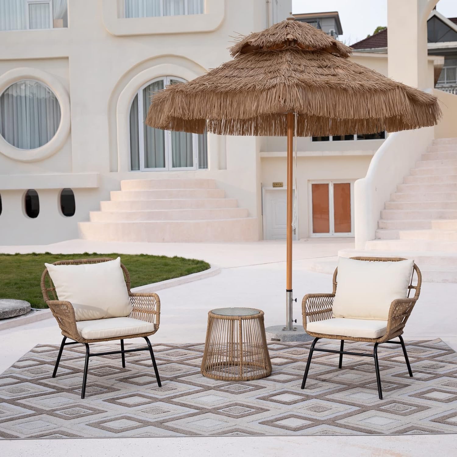 Amazon.com: RADIATA 3 Piece Boho Patio Furniture Sets, Outdoor ...