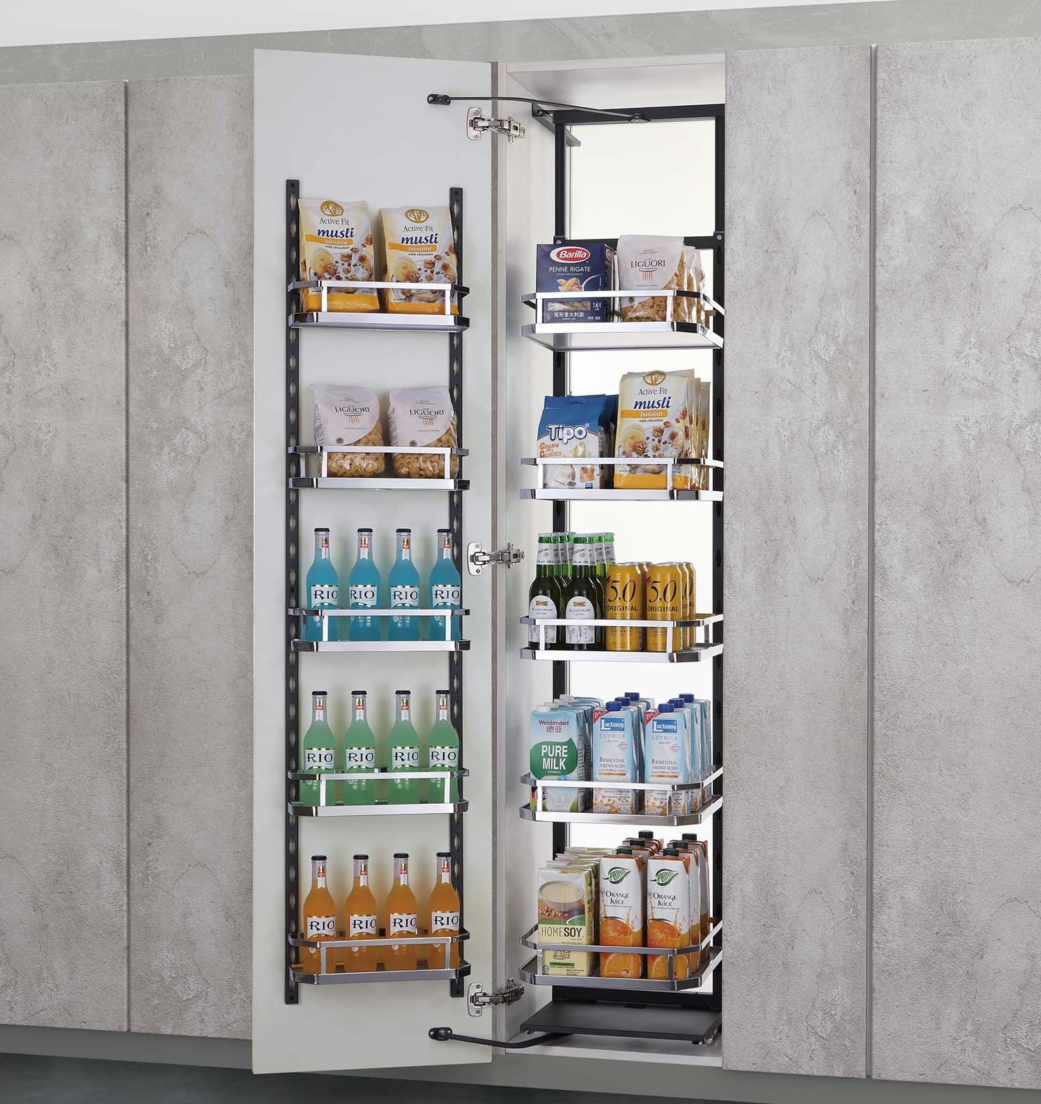 Buy Kings® Premium Chrome Pantry Unit for Kitchen Storage (Chrome Rail ...