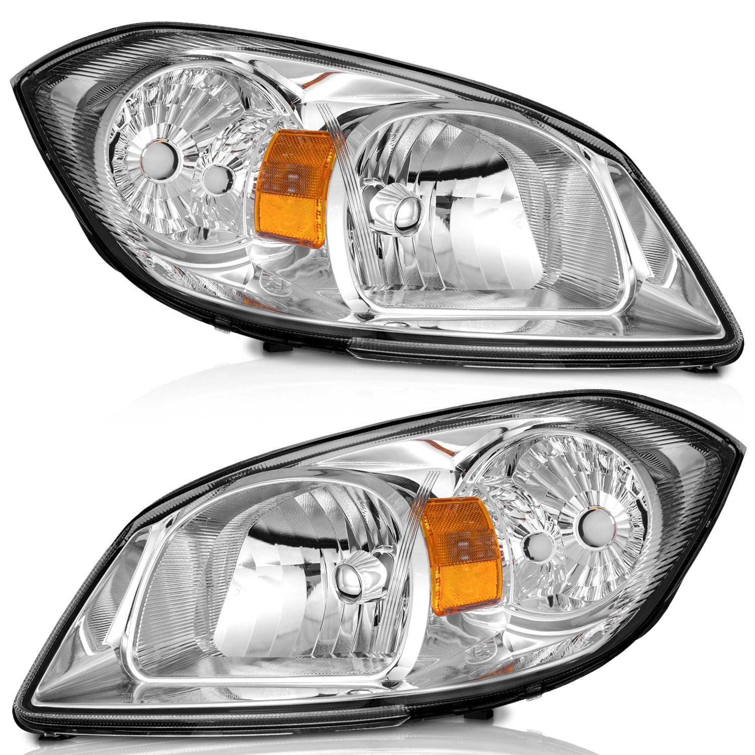WEELMOTO Halogen Headlights Assembly For 2005-2010 Chevy Cobalt ...