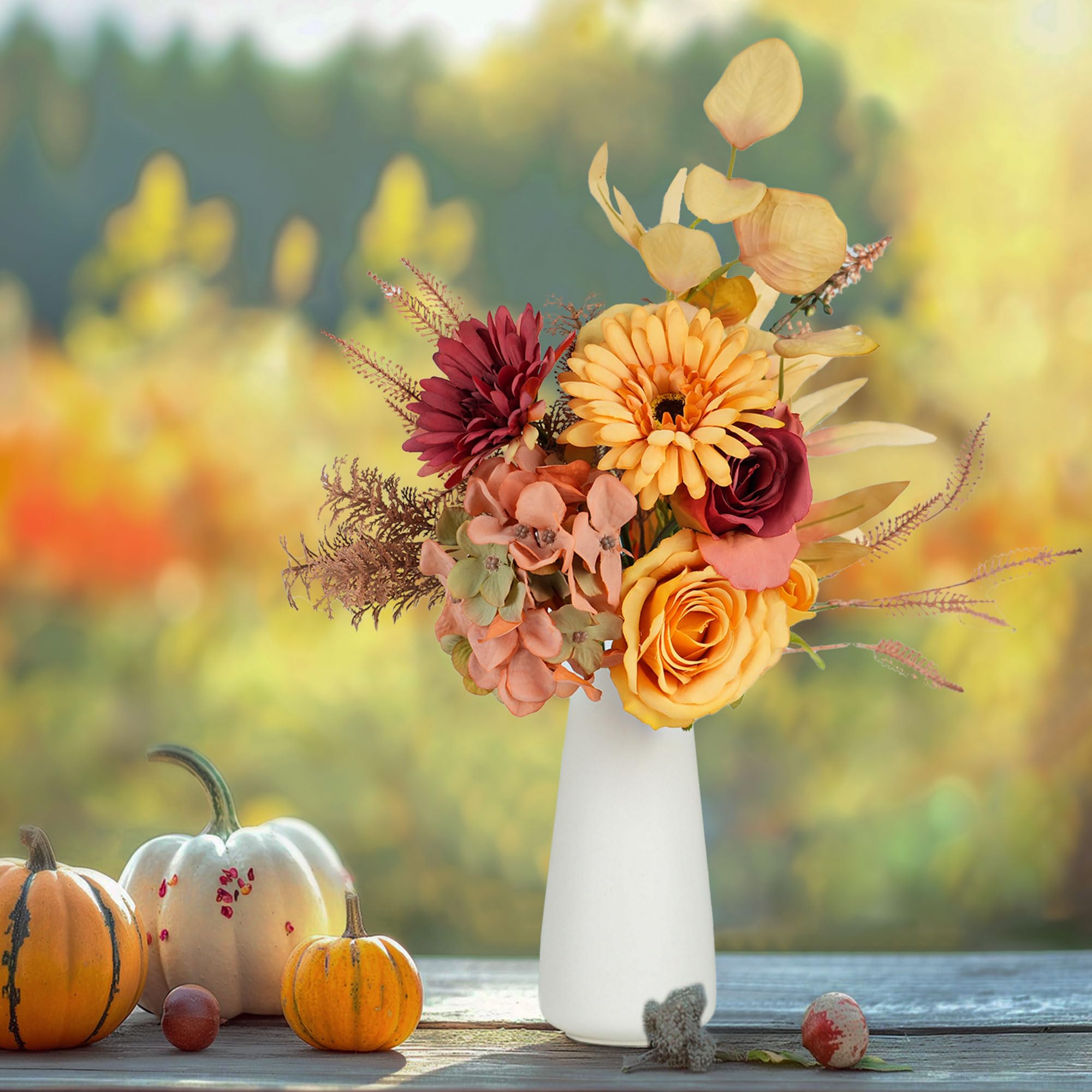 Amazon.com: BLOSMON Fall Flower Arrangements for Thanksgiving: Autumn ...