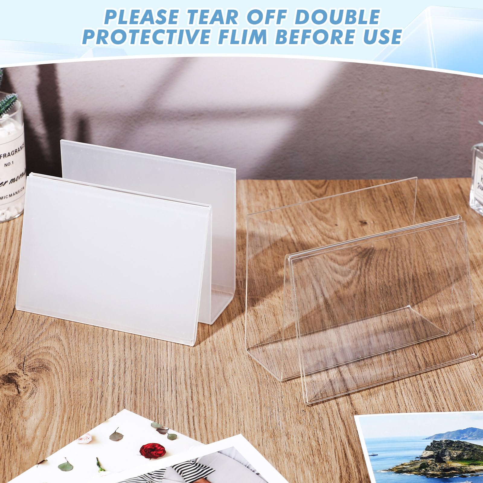 Snapklik.com : Vicenpal 12 Pcs Clear Acrylic Postcard Holder Business ...