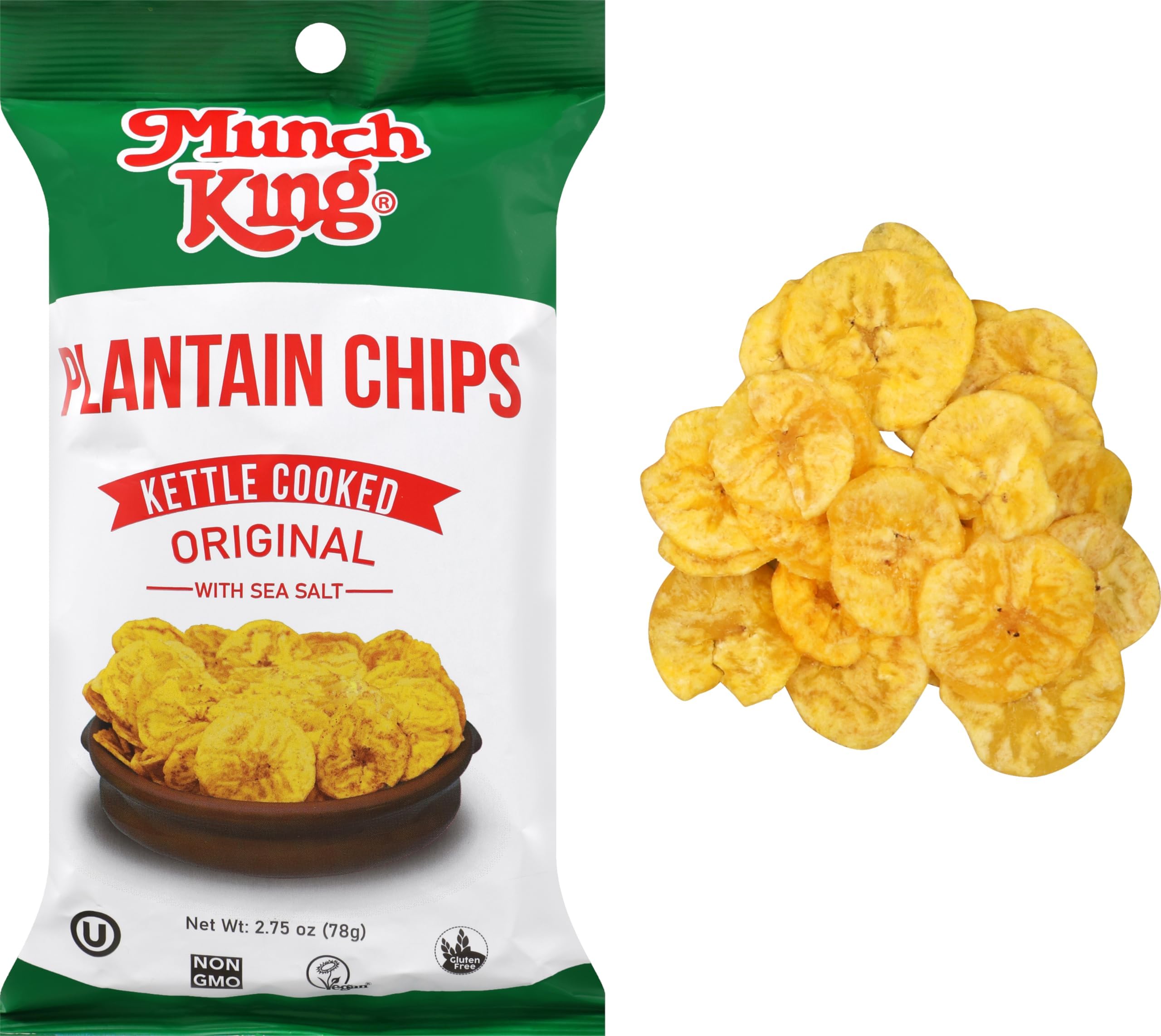 Amazon.com: Munch King Snacks Plantain Strips 2.5 oz. Case of 6