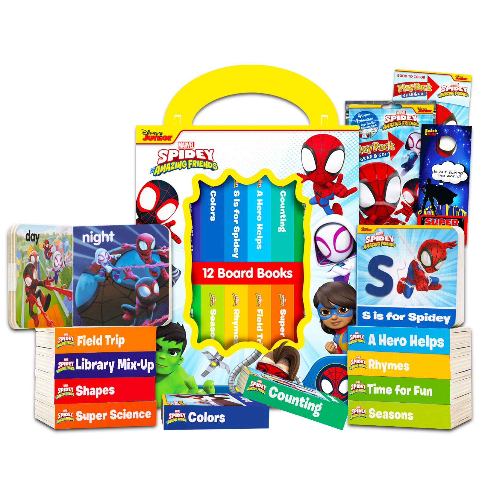 Spidey and His Amazing Friends Board Books Ultimate Bundle Set for Kids ...