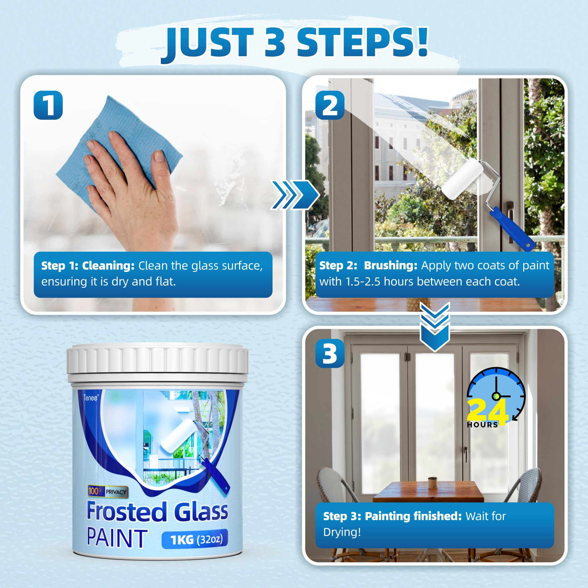Snapklik.com : Frosted Glass Paint For Window 32oz & Frosted Glass ...