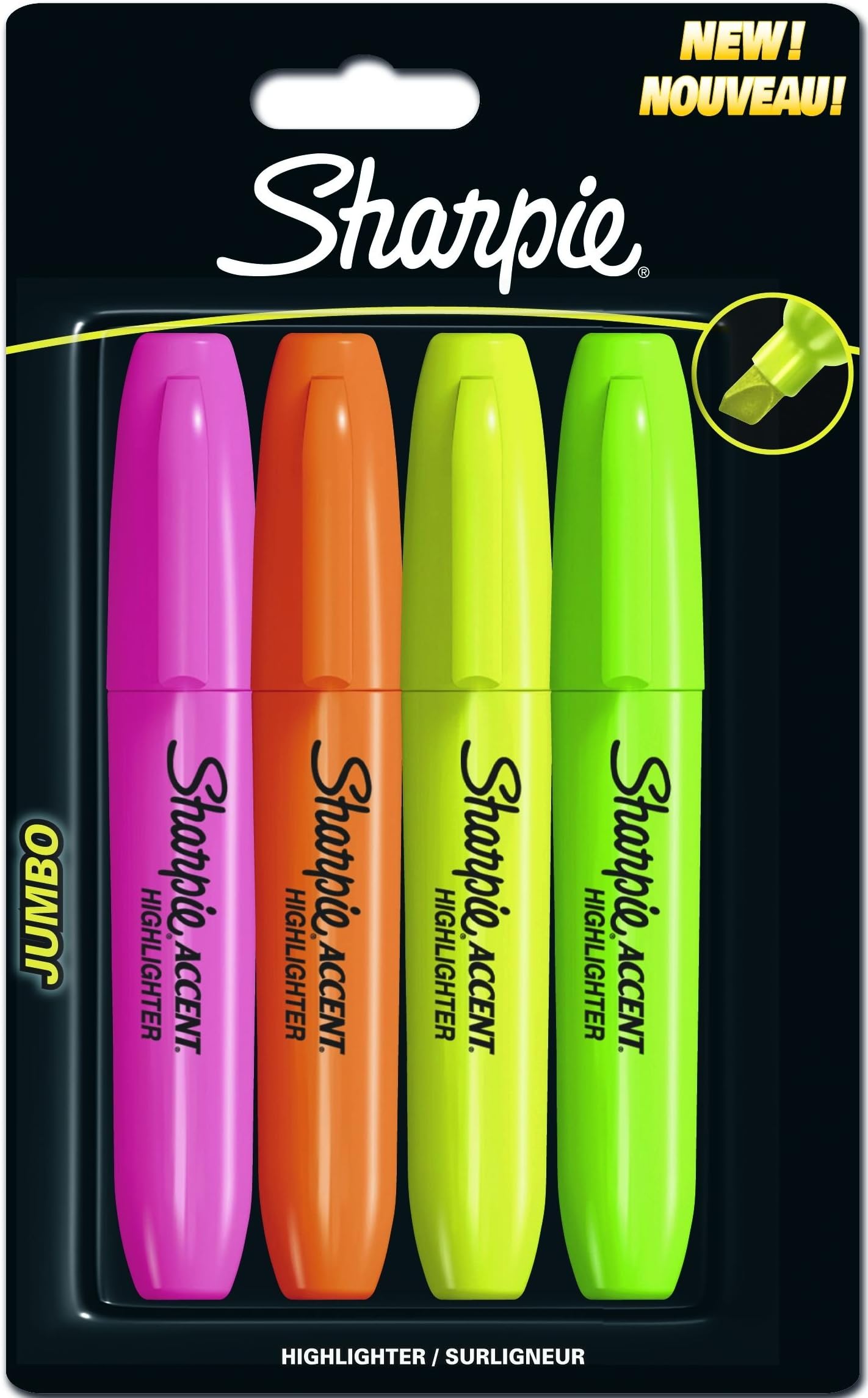 Sharpie accent highlighters chisel tip set of 4 assorted colours ...