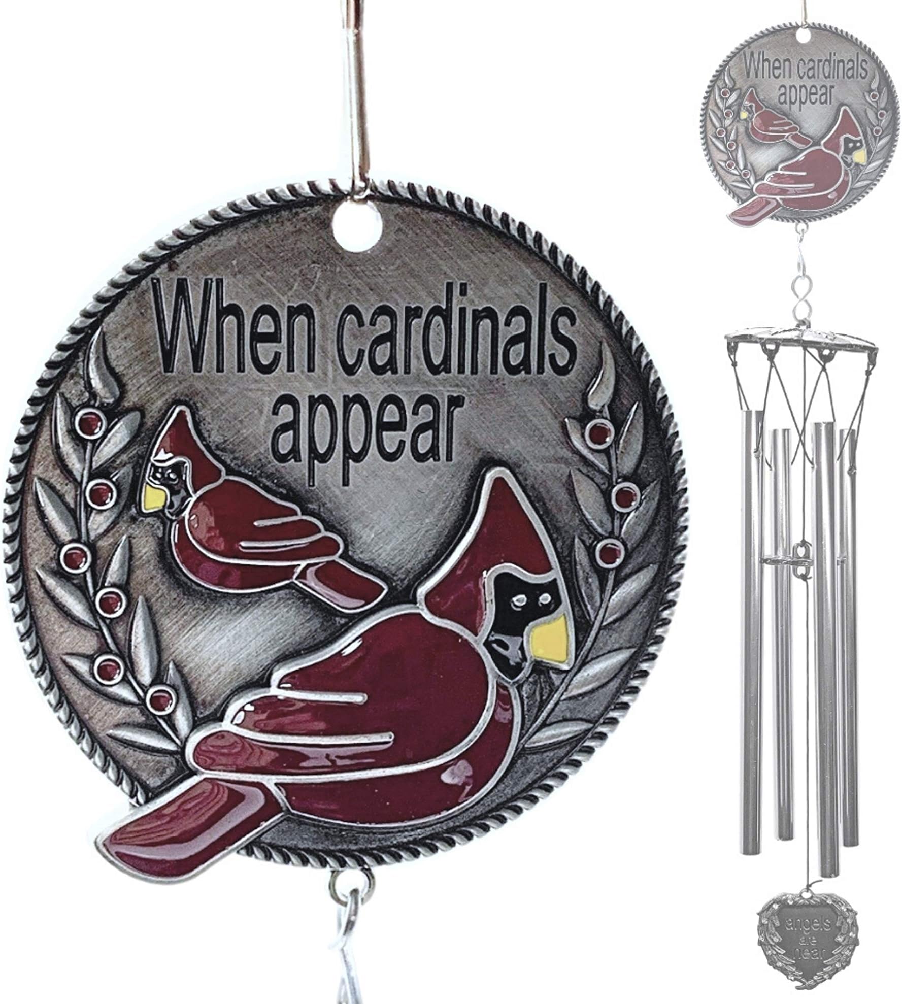 Amazon.com : BANBERRY DESIGNS Mom Memorial Wind Chimes - When Cardinals ...