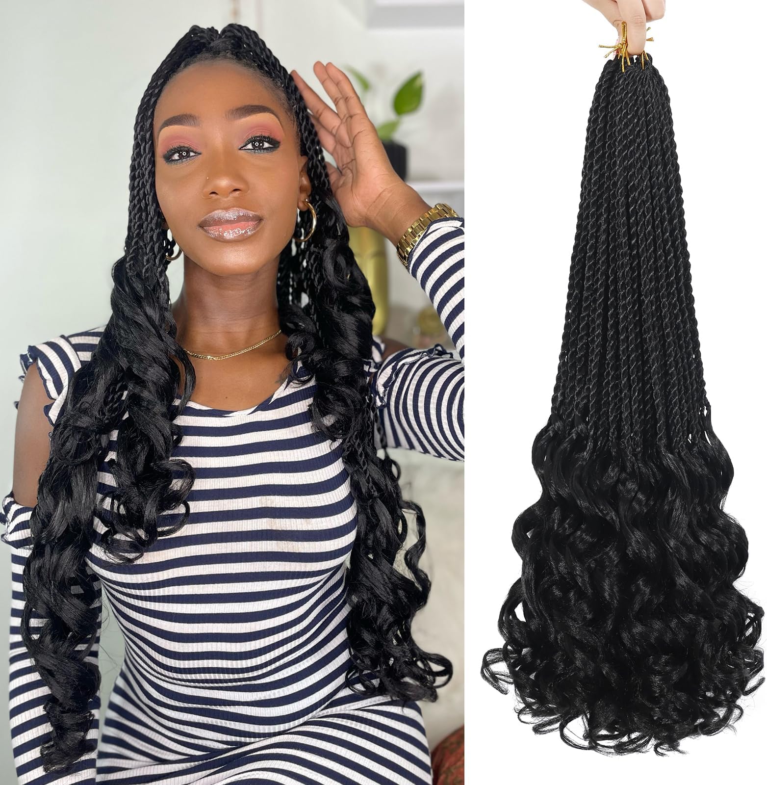 Amazon.com : FREESHOW 4 Packs Spring Twist Crochet Hair 20 Inch Bomb ...