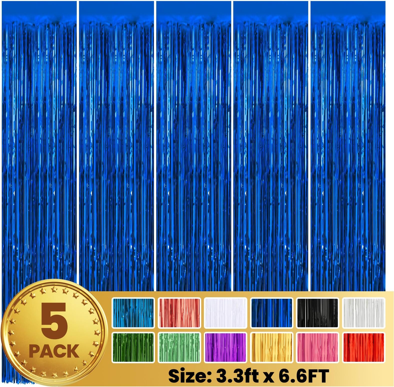 Amazon.com : Keoferlo 3.28ft x 6.56ft Wavy Tinsel Foil Fringe Curtains ...