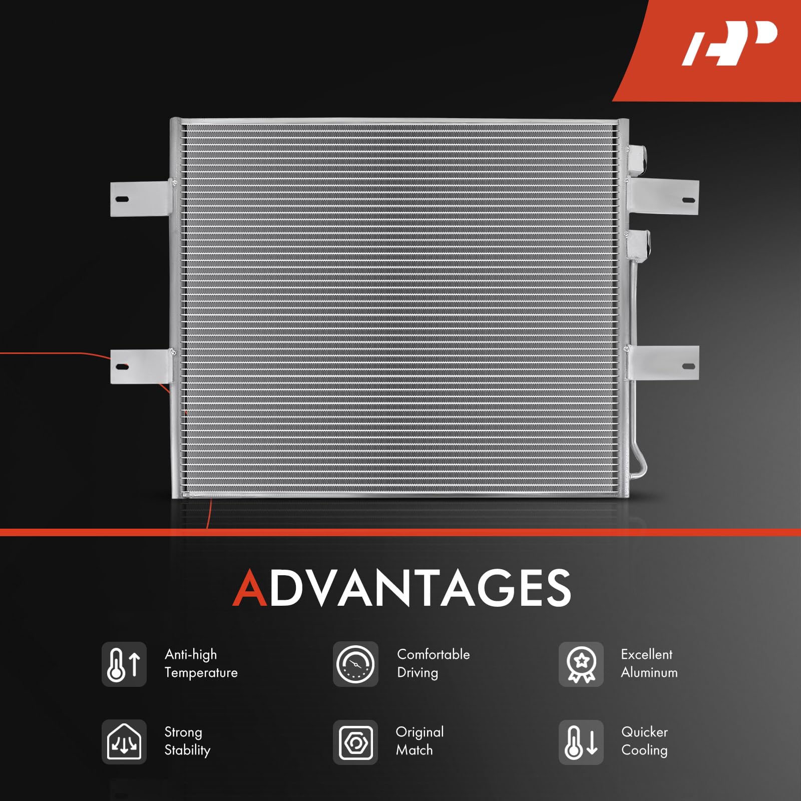 A-Premium Air Conditioning A/C Condenser Compatible with Dodge Ram 2500 ...