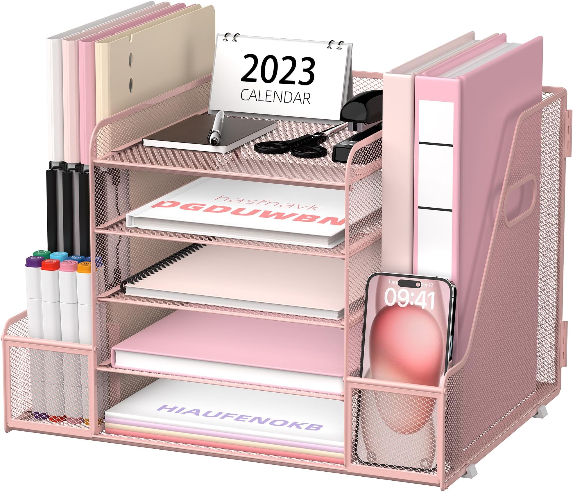 Amazon.com : SUPEASY 5-Tier Desk Organizer with File Holder & 7-Tier ...