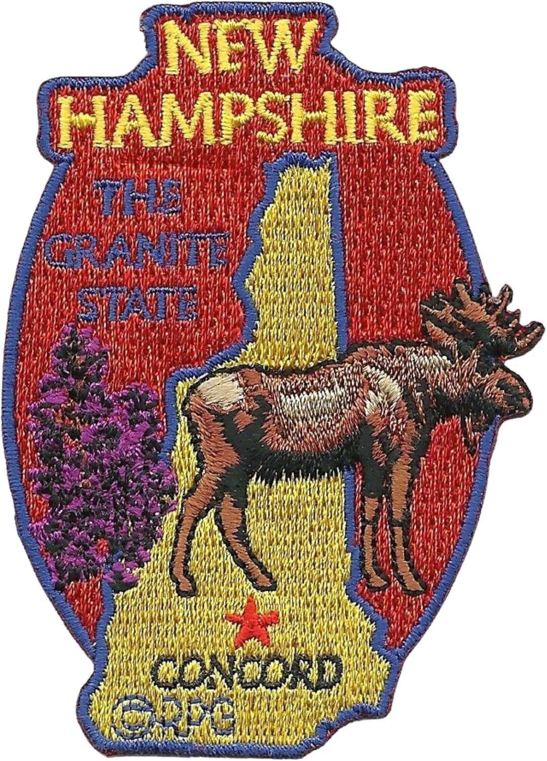 Amazon.com: New Hampshire State Travel Patch NH Souvenir Embellishment ...