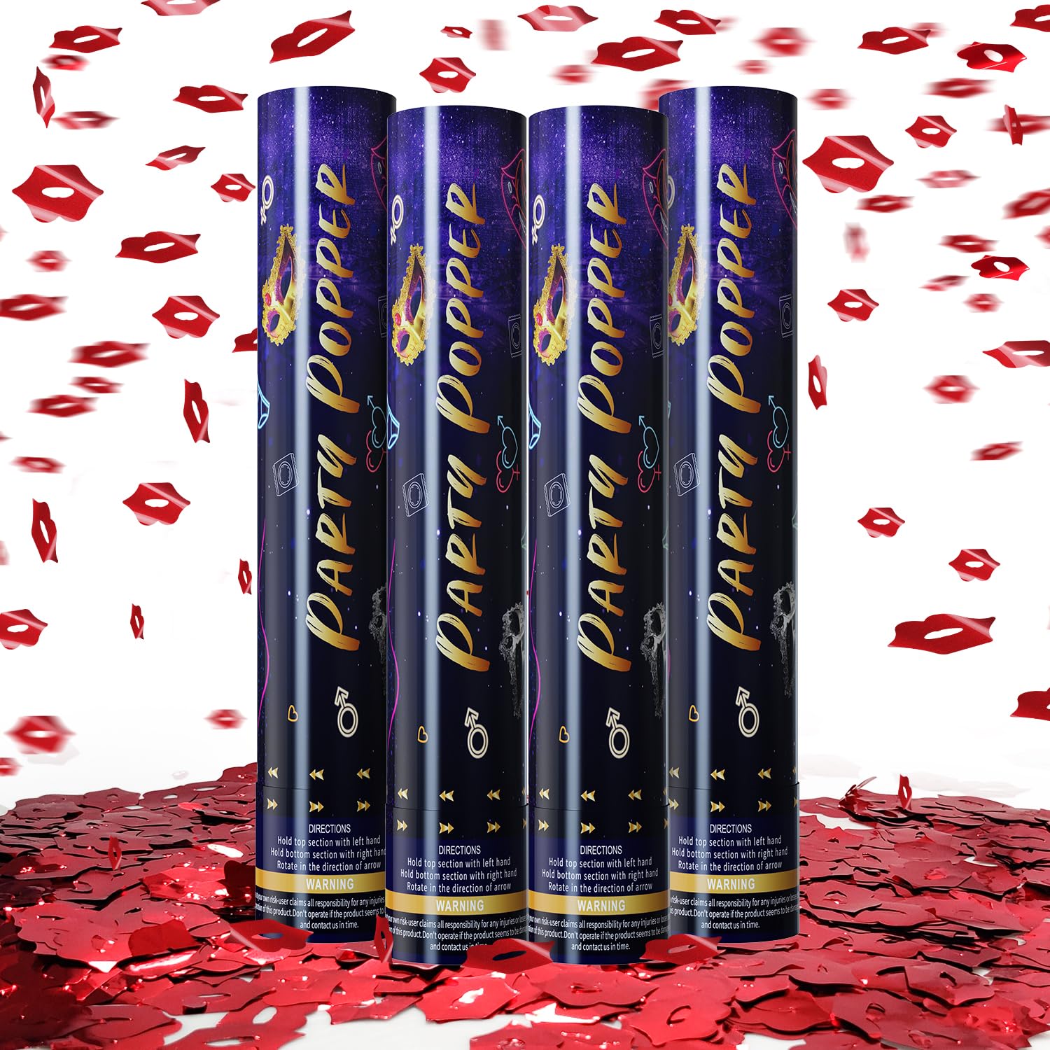 Snapklik.com : Confetti Poppers Confetti Cannon, Lip Shape Party ...